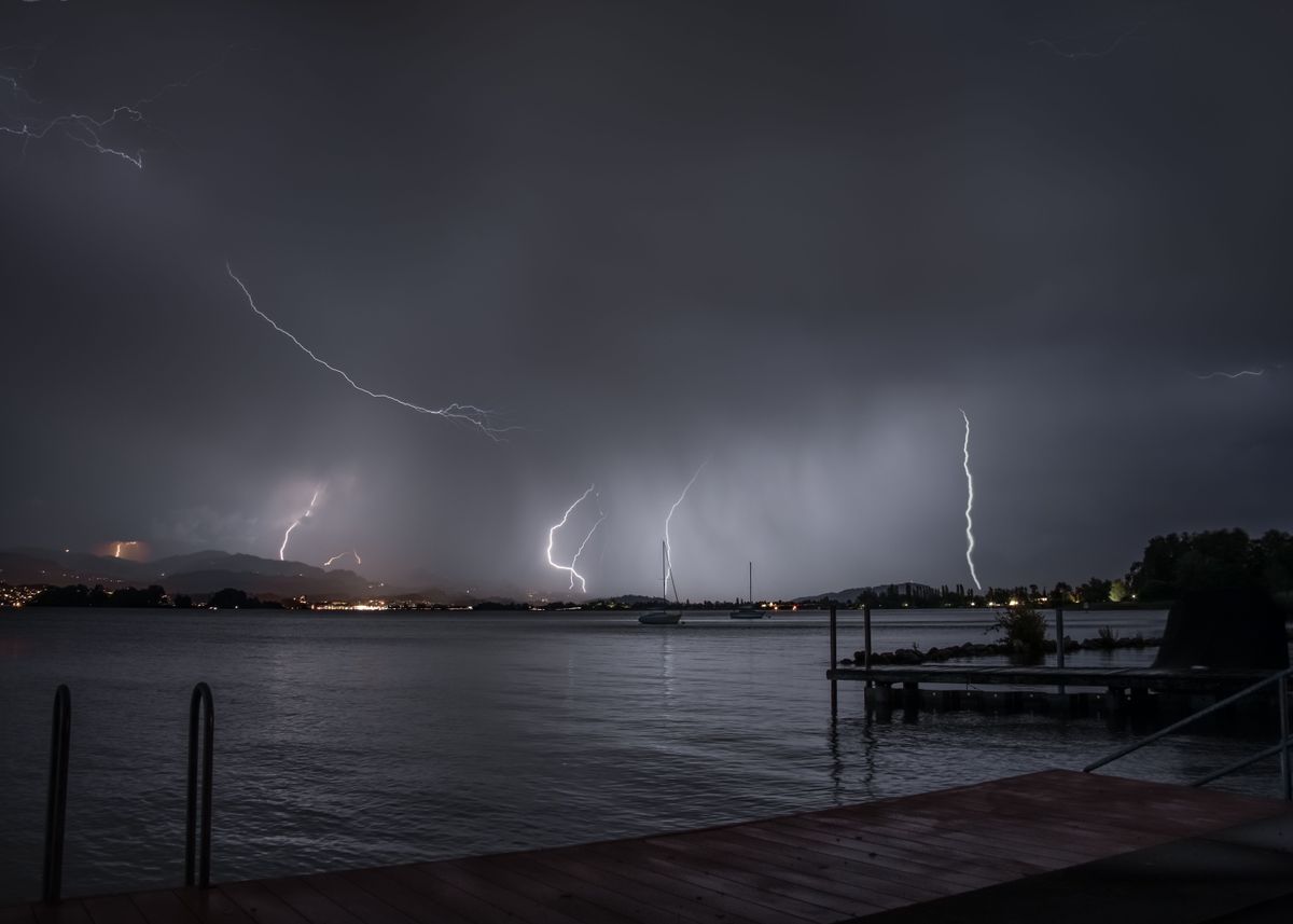 'Scattered Storms' Poster, picture, metal print, paint by Elvis ...