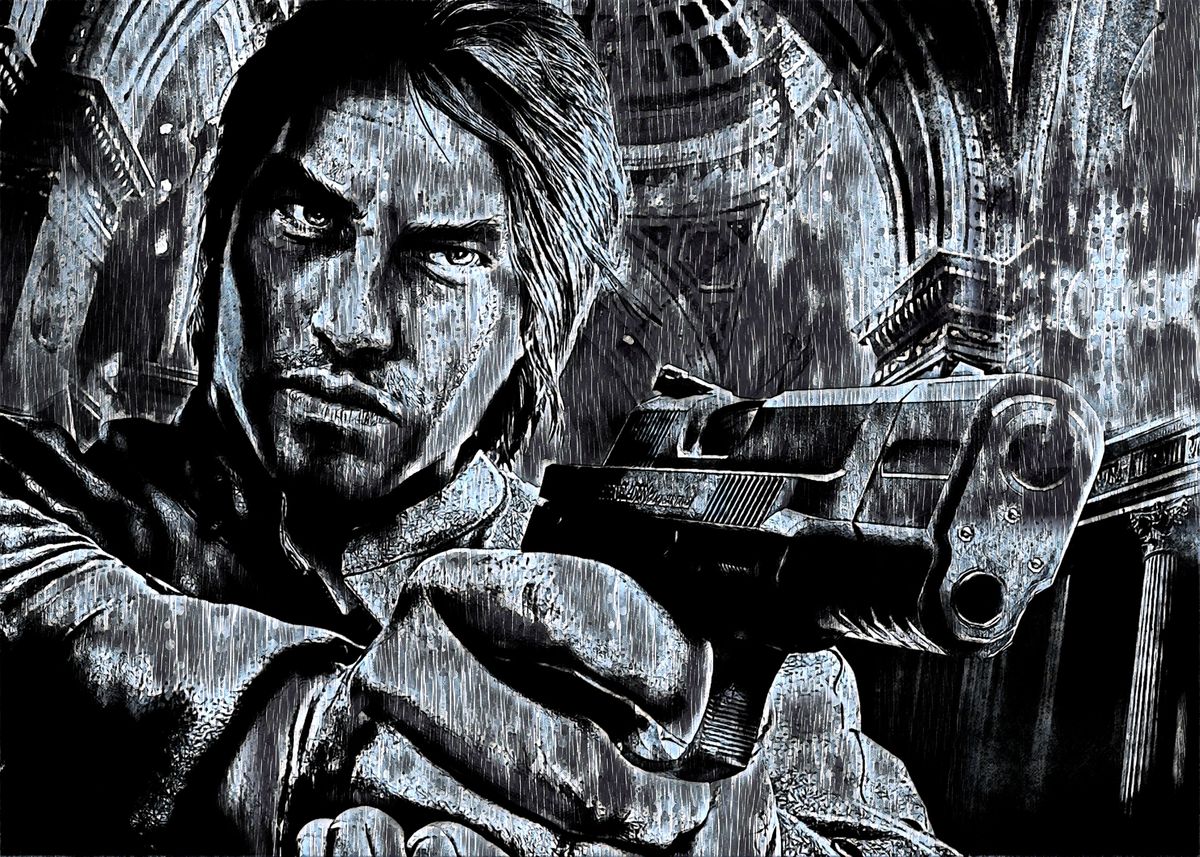 'Edward Carnby' Poster, picture, metal print, paint by The Wonderlander ...