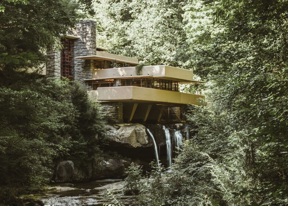 'Fallingwater' Poster, picture, metal print, paint by Artographical ...