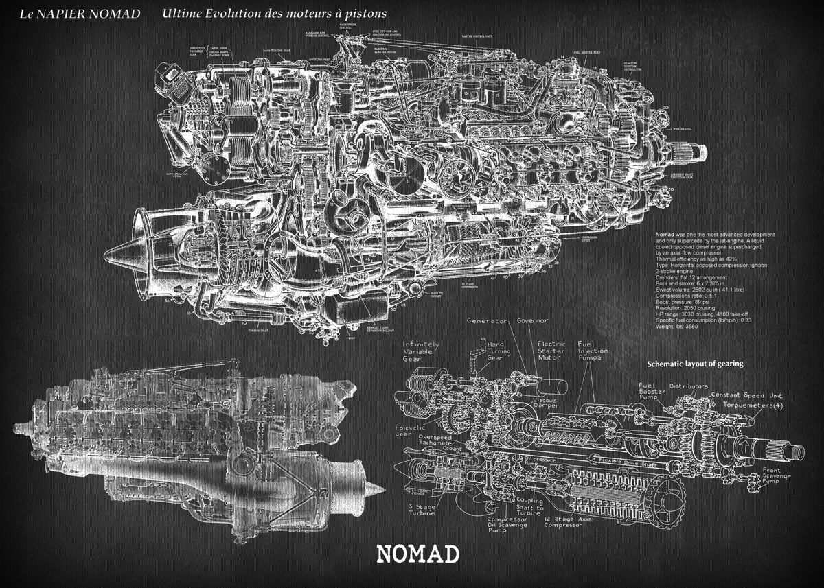 'NOMAD' Poster, picture, metal print, paint by Blueprint Expert | Displate