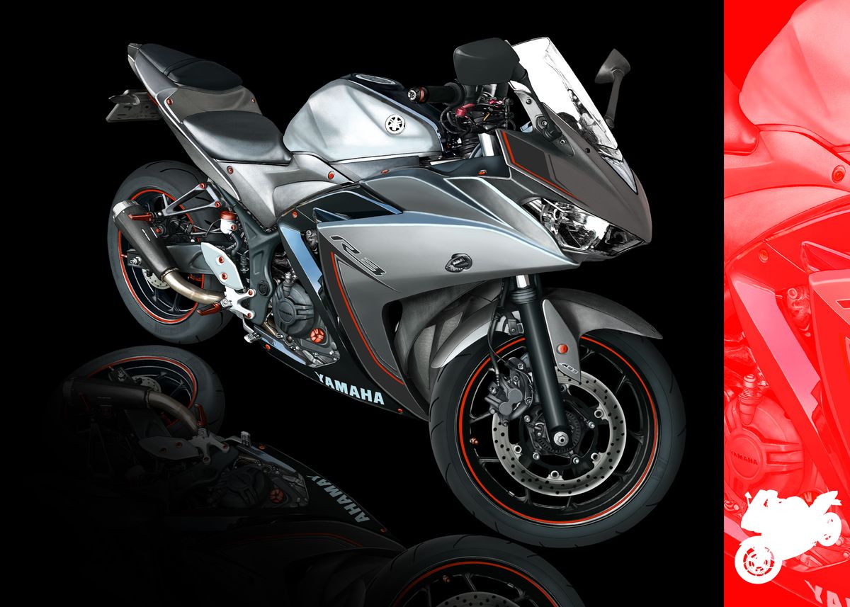 'Yamaha R3' Poster by Mr Sniff | Displate