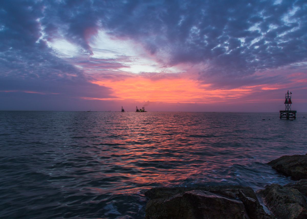 'The Rig' Poster, picture, metal print, paint by richard | Displate