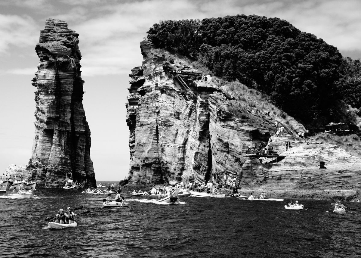'Cliff diving event' Poster, picture, metal print, paint by Gaspar ...