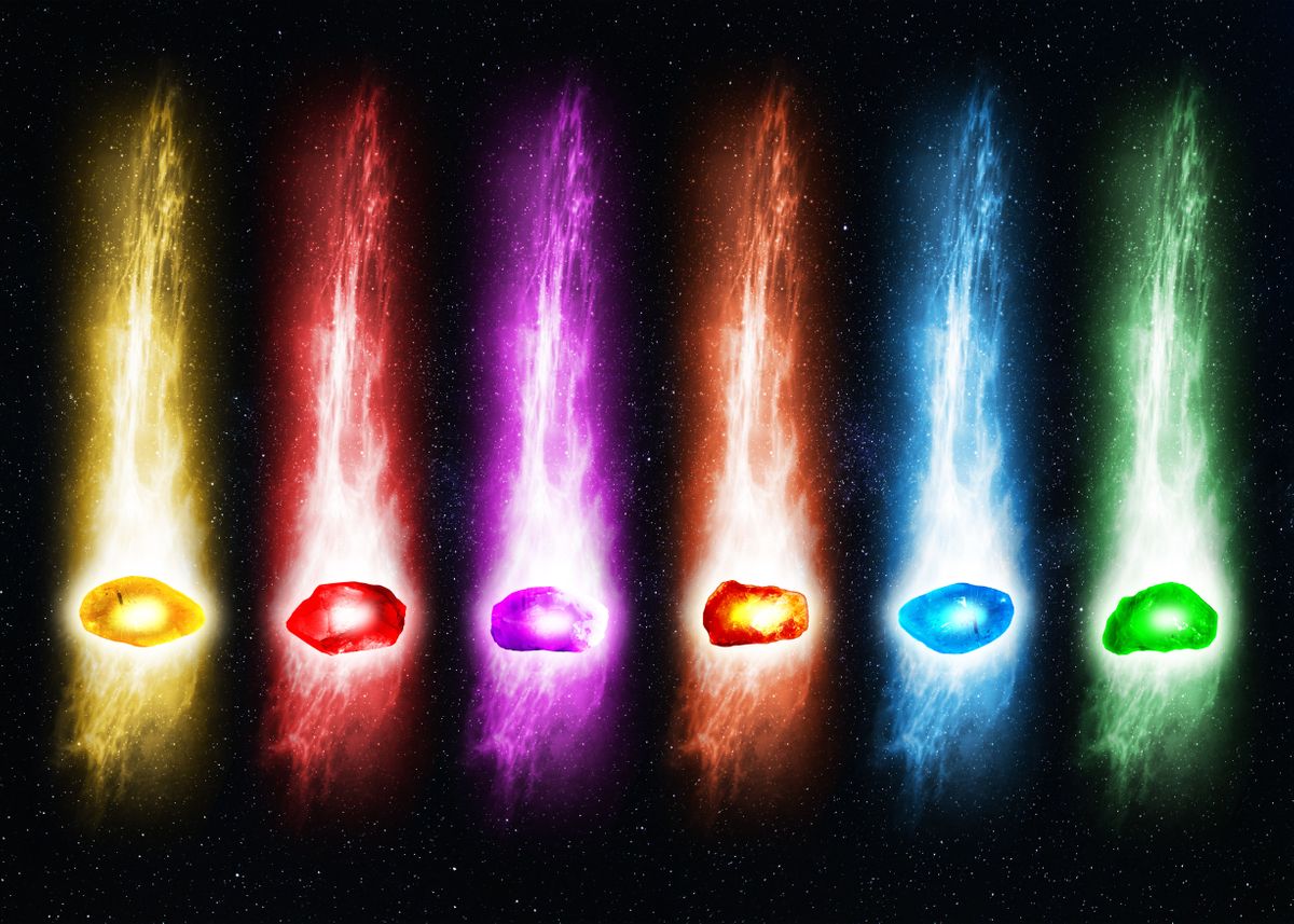 'Infinity Stones' Poster, picture, metal print, paint by Luke Fielding ...