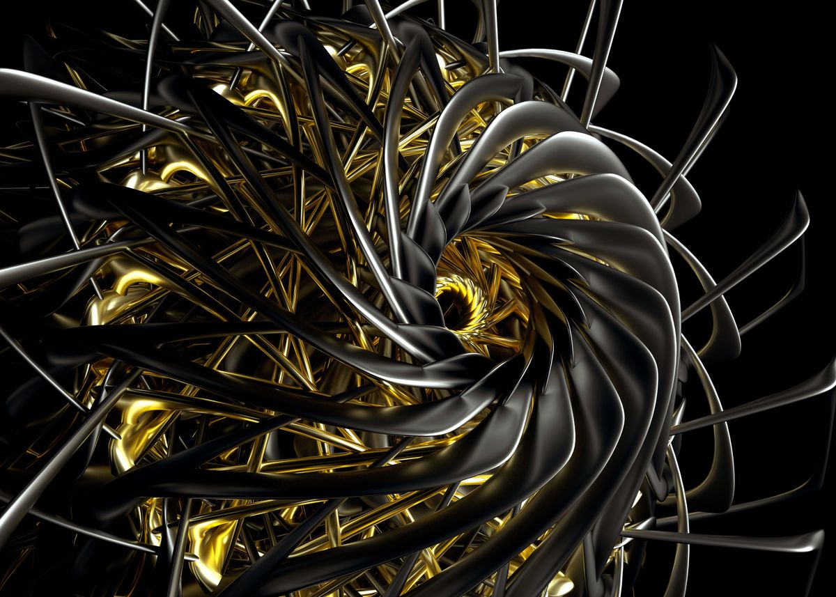 'Abstract aircraft turbine ' Poster by Philipp Tur | Displate