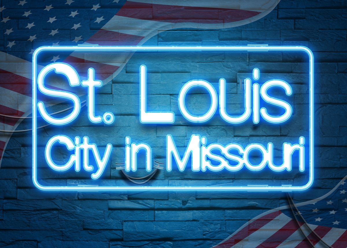 'St Louis City in Missouri' Poster by The Poster | Displate