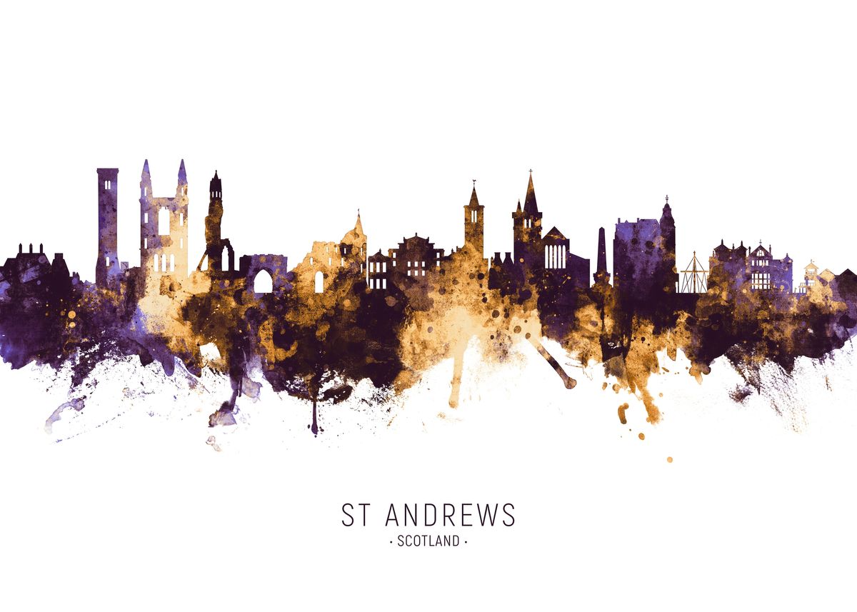 'St Andrews Skyline' Poster by Michael Tompsett | Displate