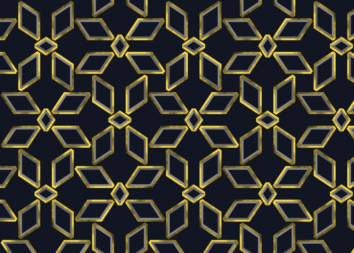 'Gold diamonds pattern' Poster, picture, metal print, paint by wagnerps ...