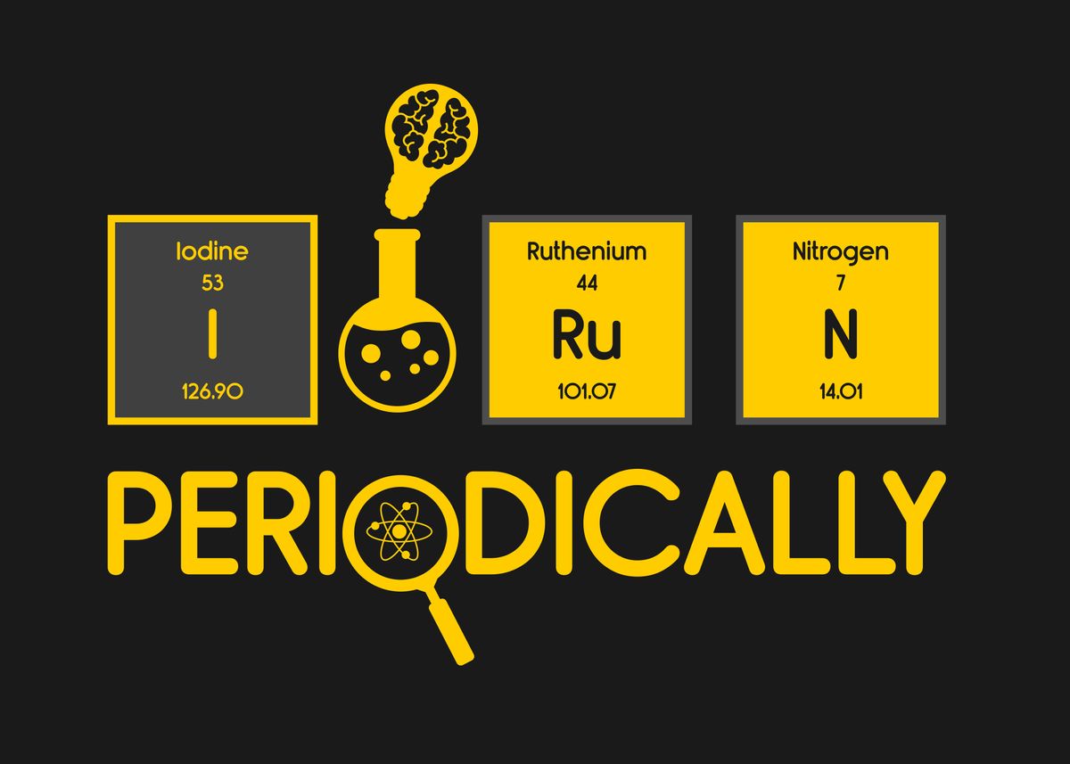 'I Run Periodically' Poster, picture, metal print, paint by Mohamed ...