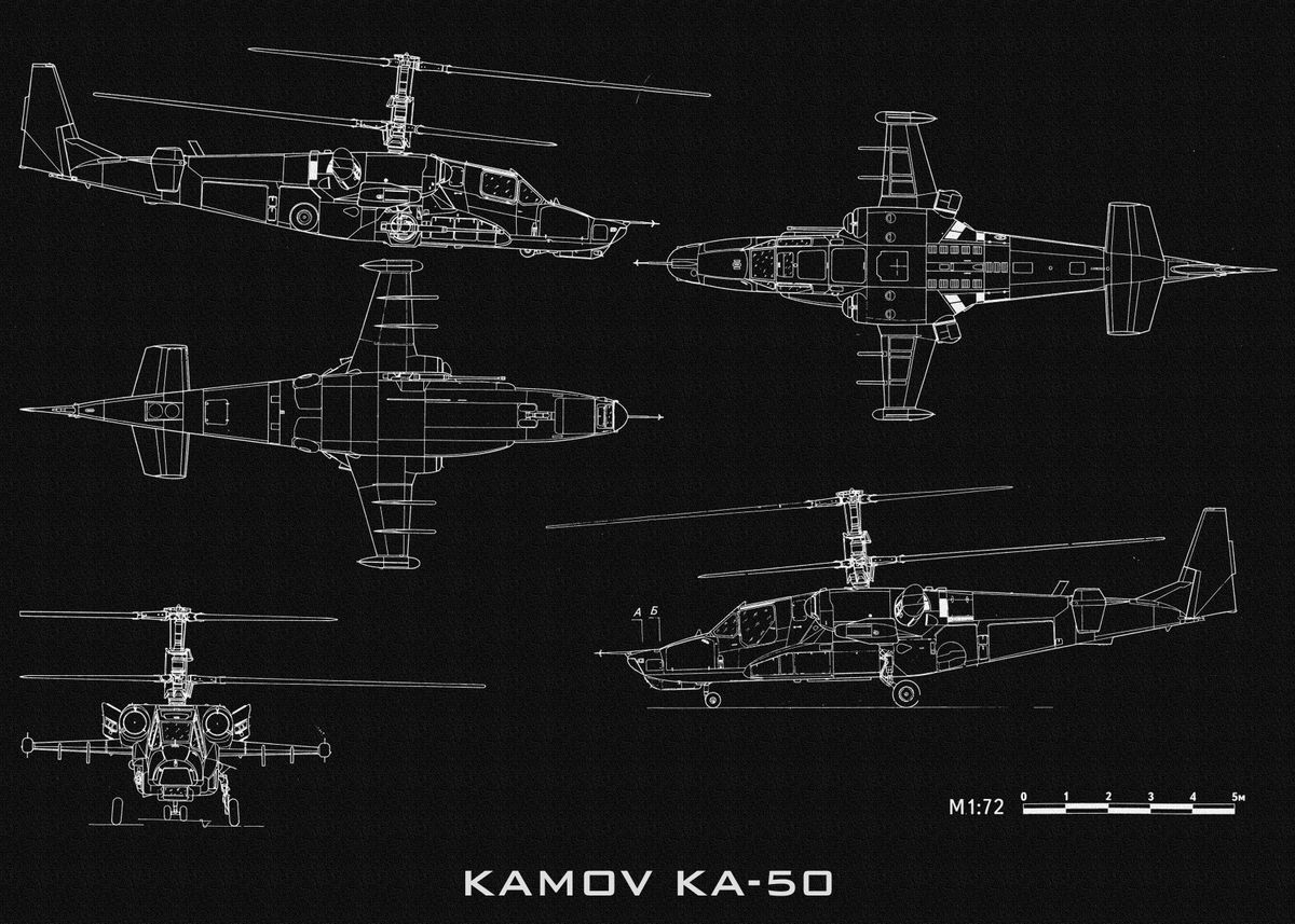 'KAMOV KA 50' Poster by Blueprint Expert | Displate