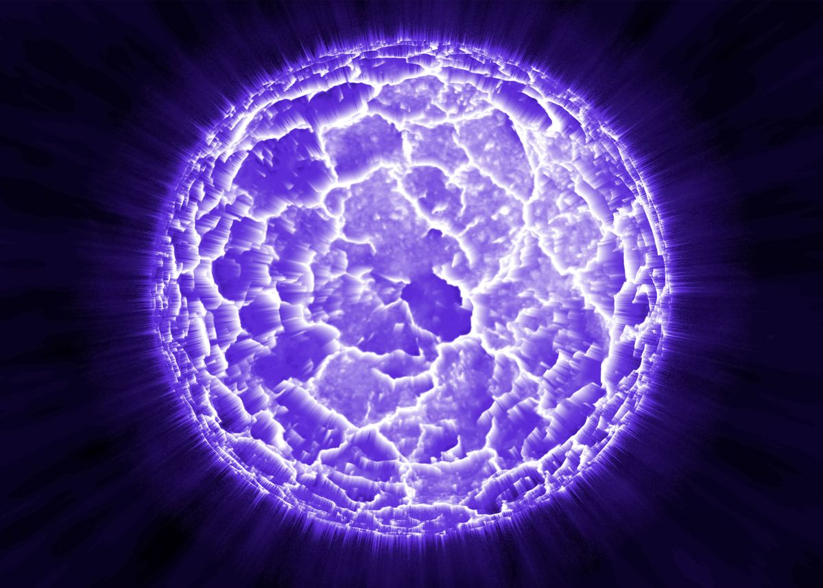 'Blue sun background' Poster, picture, metal print, paint by Oleksandr ...