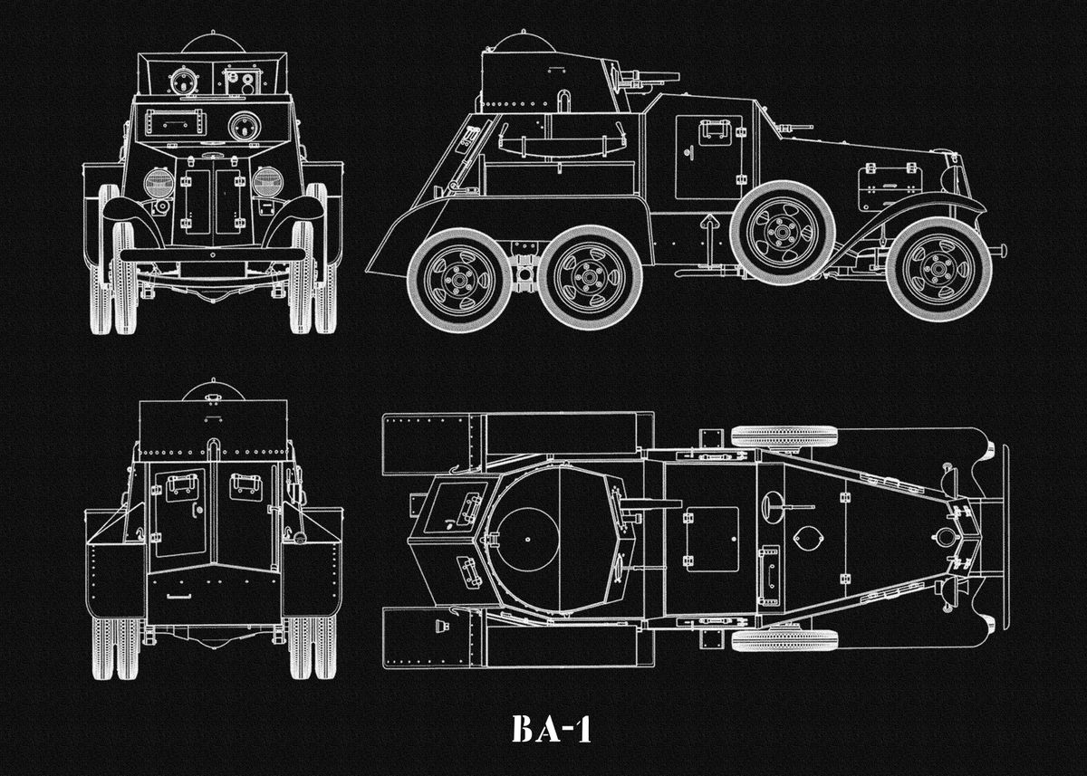'BA 1' Poster by Blueprint Expert | Displate