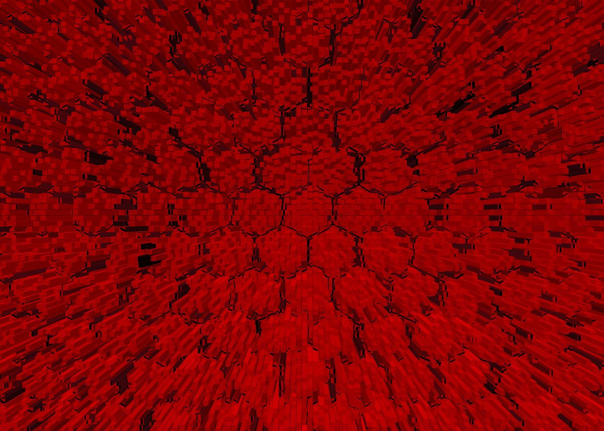 'Red geometric art' Poster by Oleksandr Kovalov | Displate