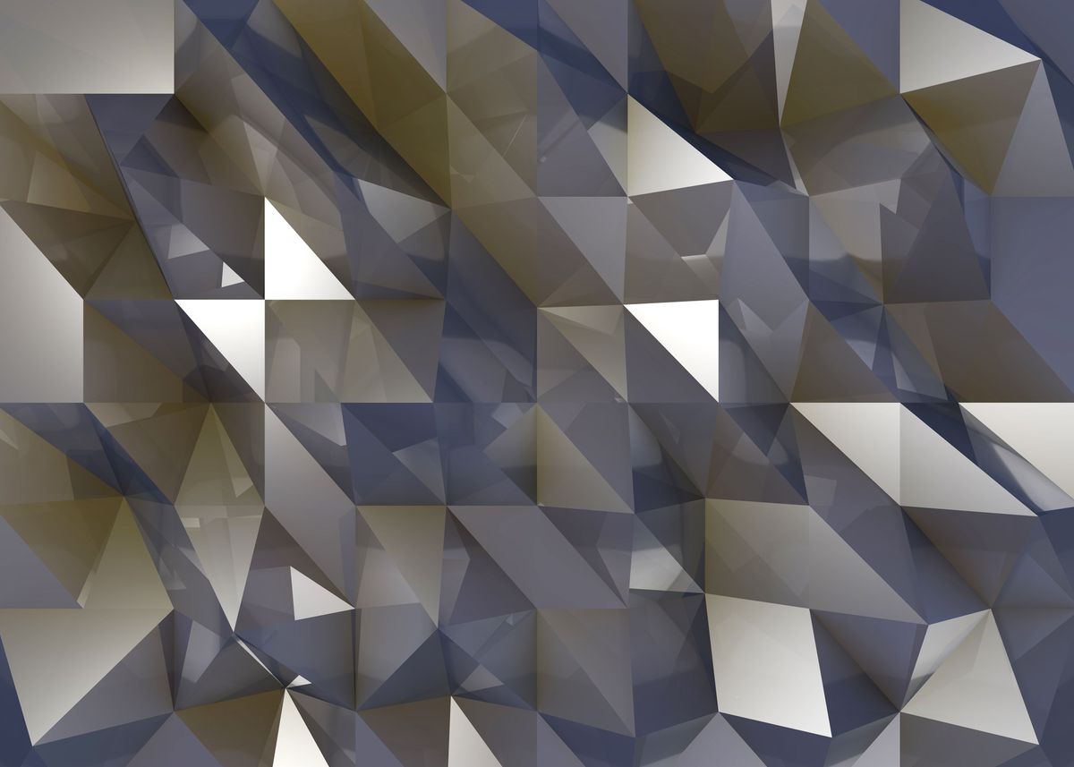 '3D Triangles Abstract Art' Poster, picture, metal print, paint by ...