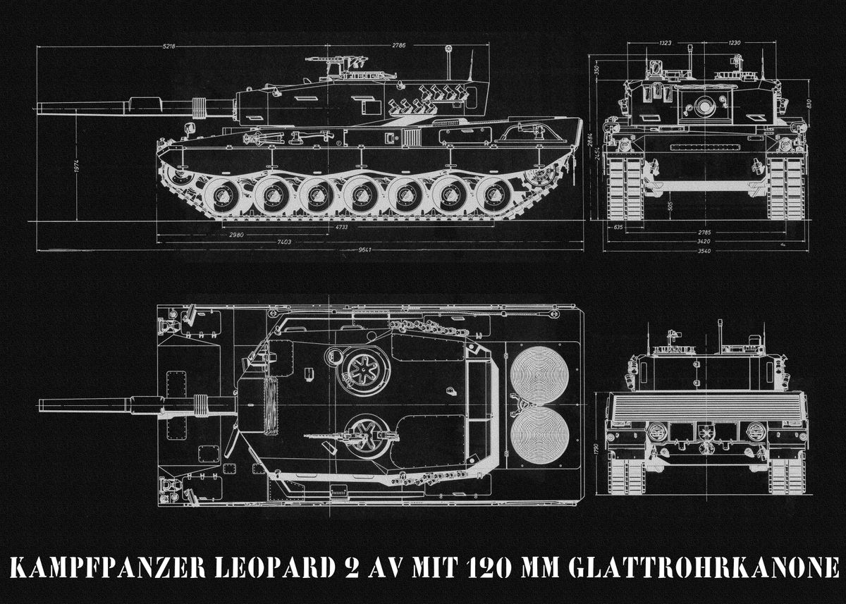'KAMPFPANZER LEOPARD 2' Poster, picture, metal print, paint by ...