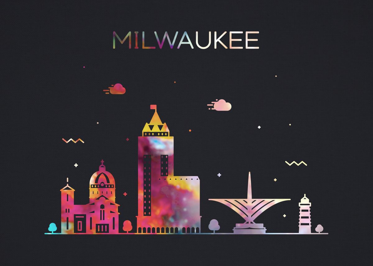 'Milwaukee Wisconsin City' Poster by Design Turnpike | Displate