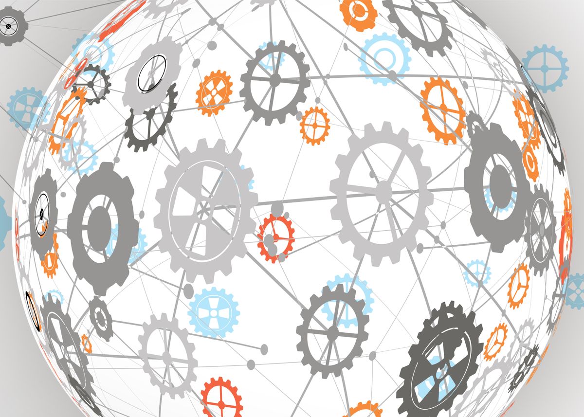 ' technology gears' Poster, picture, metal print, paint by Vs 1489 ...