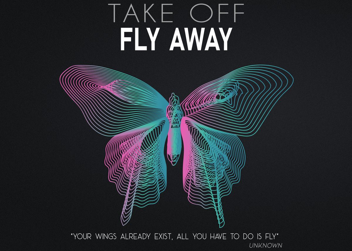 'Take off Fly away' Poster, picture, metal print, paint by Badreddine ...