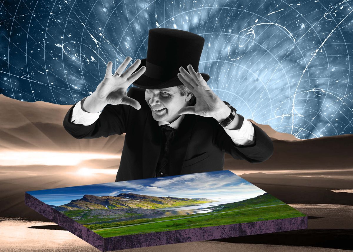 'God is playing' Poster, picture, metal print, paint by Michal Eyal ...