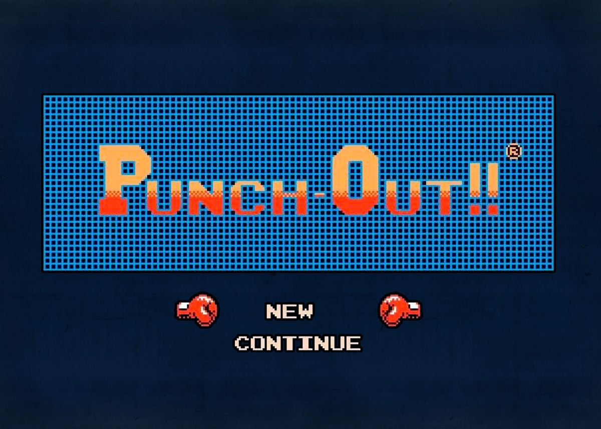 'PUNCH OUT TITLE SCREEN v2' Poster, picture, metal print, paint by ...