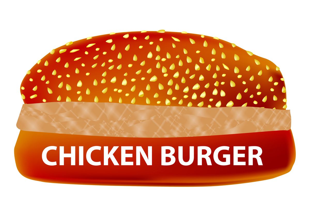 'Chicken Burger' Poster, picture, metal print, paint by HomeStead ...