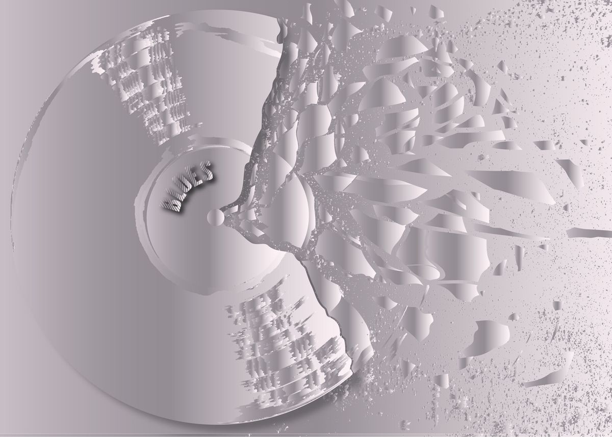 'Shattered Record' Poster, picture, metal print, paint by HomeStead ...