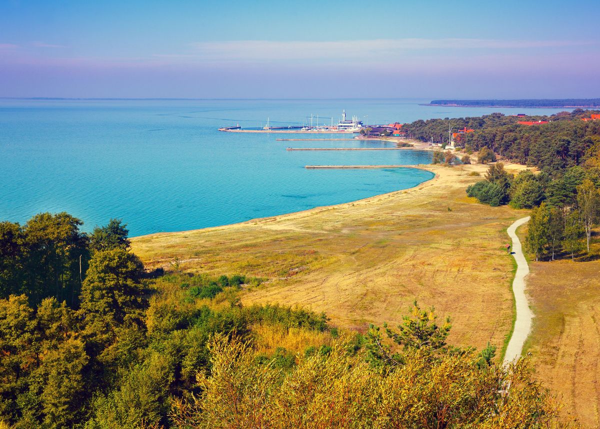 'Panoramic View Of Nida Lit' Poster, picture, metal print, paint by ...