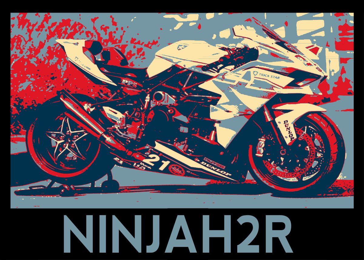 'Kawasaki Ninja H2R 1' Poster, picture, metal print, paint by NoMans ...