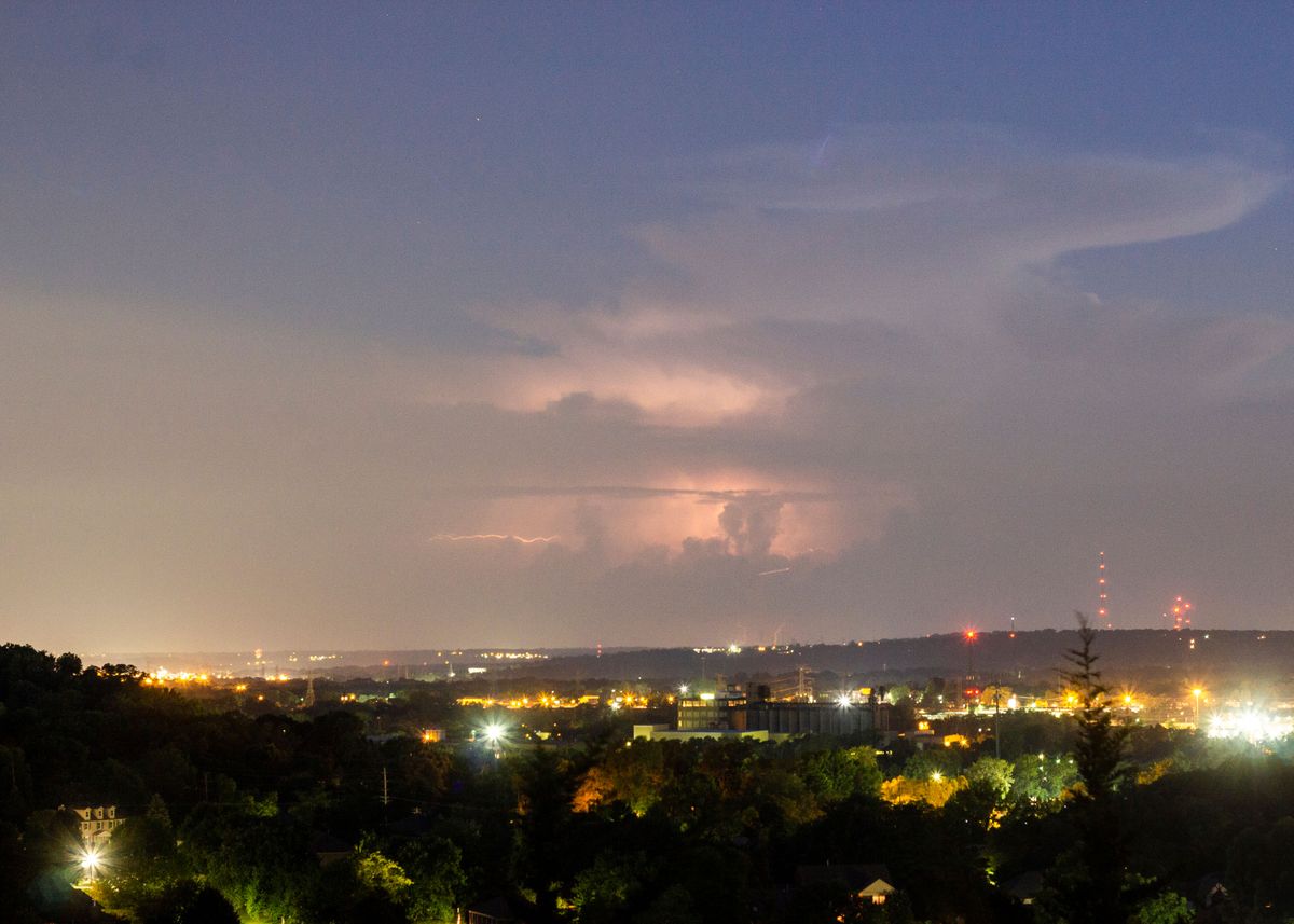 'Lightning Long Exposure' Poster by Everett Kohinke | Displate