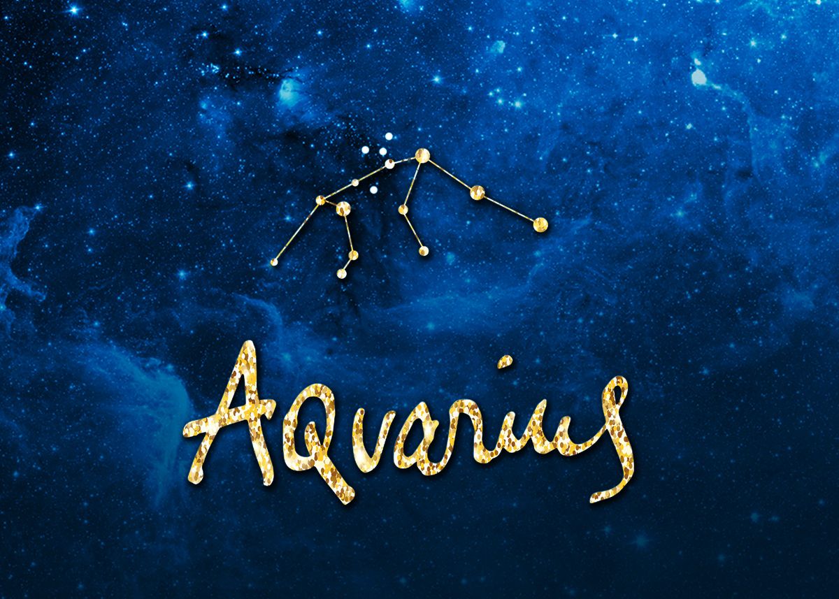 'aquarius' Poster, picture, metal print, paint by Areej | Displate