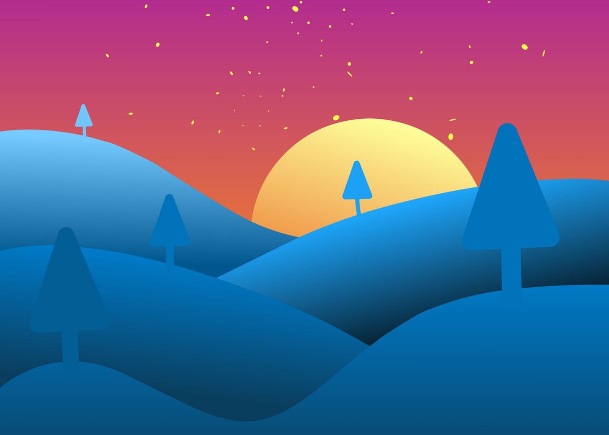 'flat design 2' Poster, picture, metal print, paint by Hafis | Displate