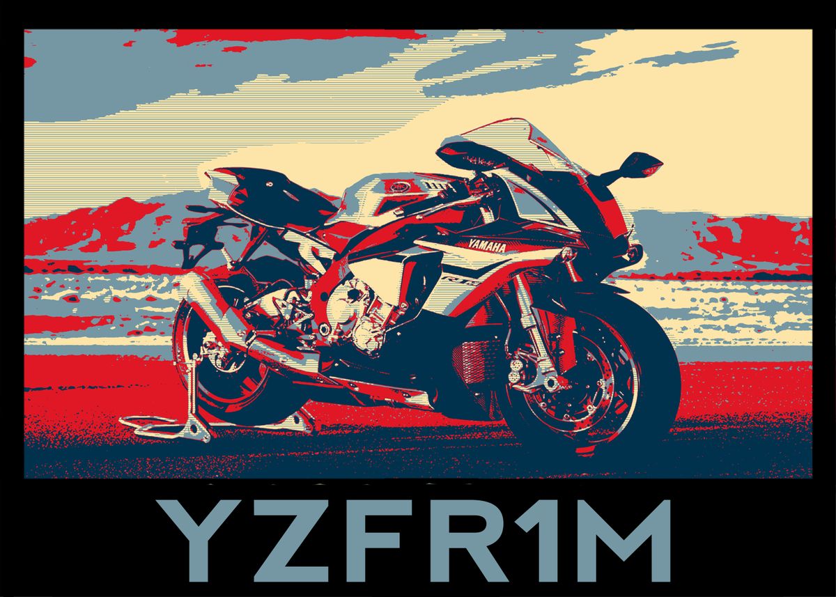'YZF R1M Front View 1' Poster, picture, metal print, paint by NoMans ...
