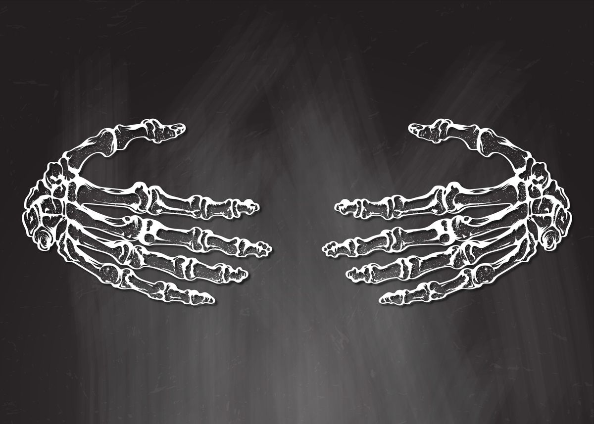 'Halloween Skeleton' Poster, picture, metal print, paint by Smiling ...