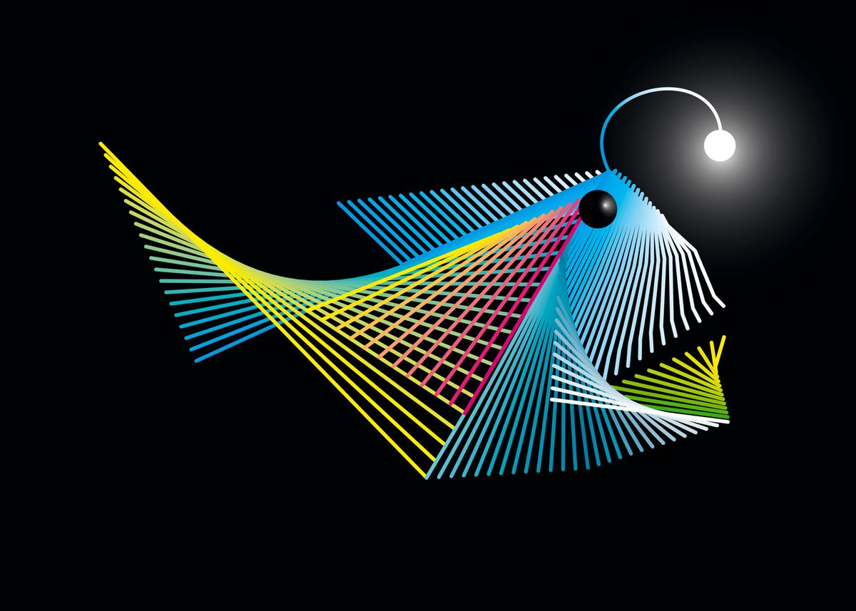 'Abyss fish 1' Poster by Borjo Estrade | Displate