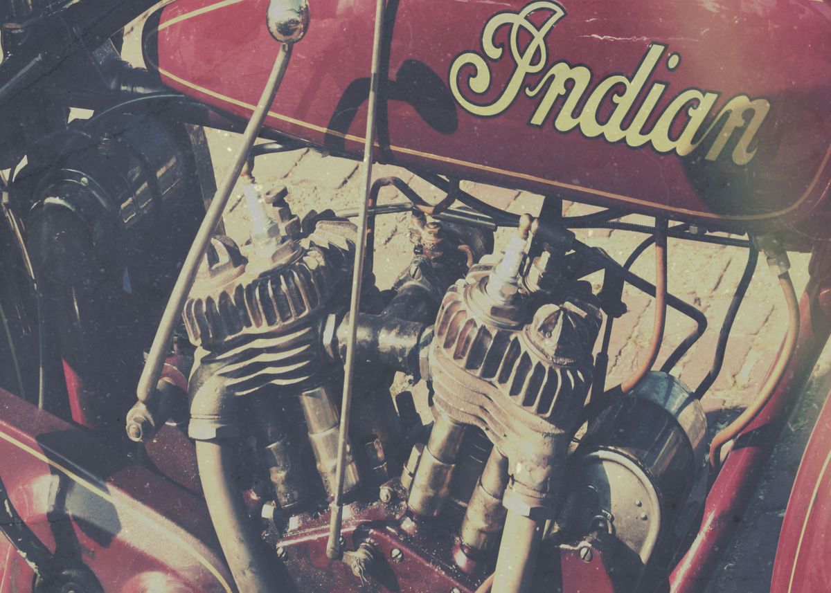 'Indian motorcycle' Poster, picture, metal print, paint by Wolbert ...