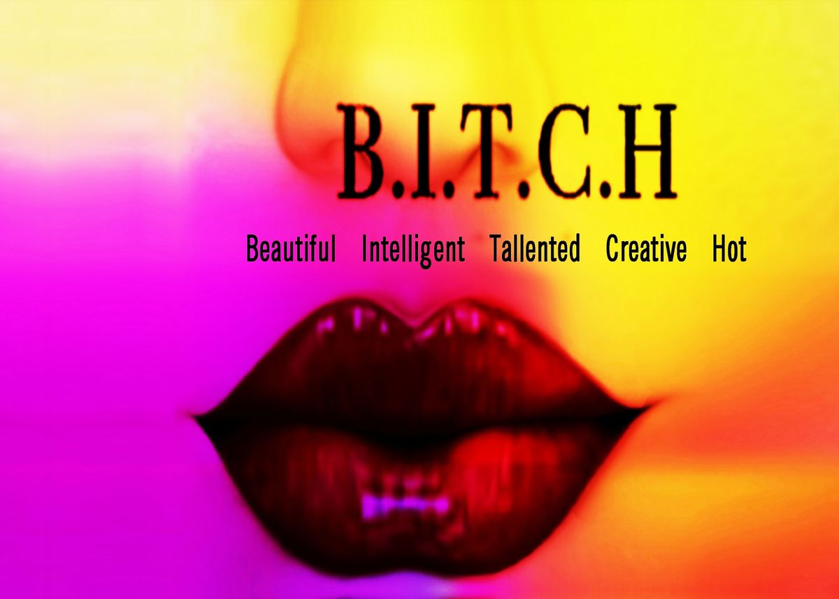 'Bitch' Poster, picture, metal print, paint by Surrealpete | Displate