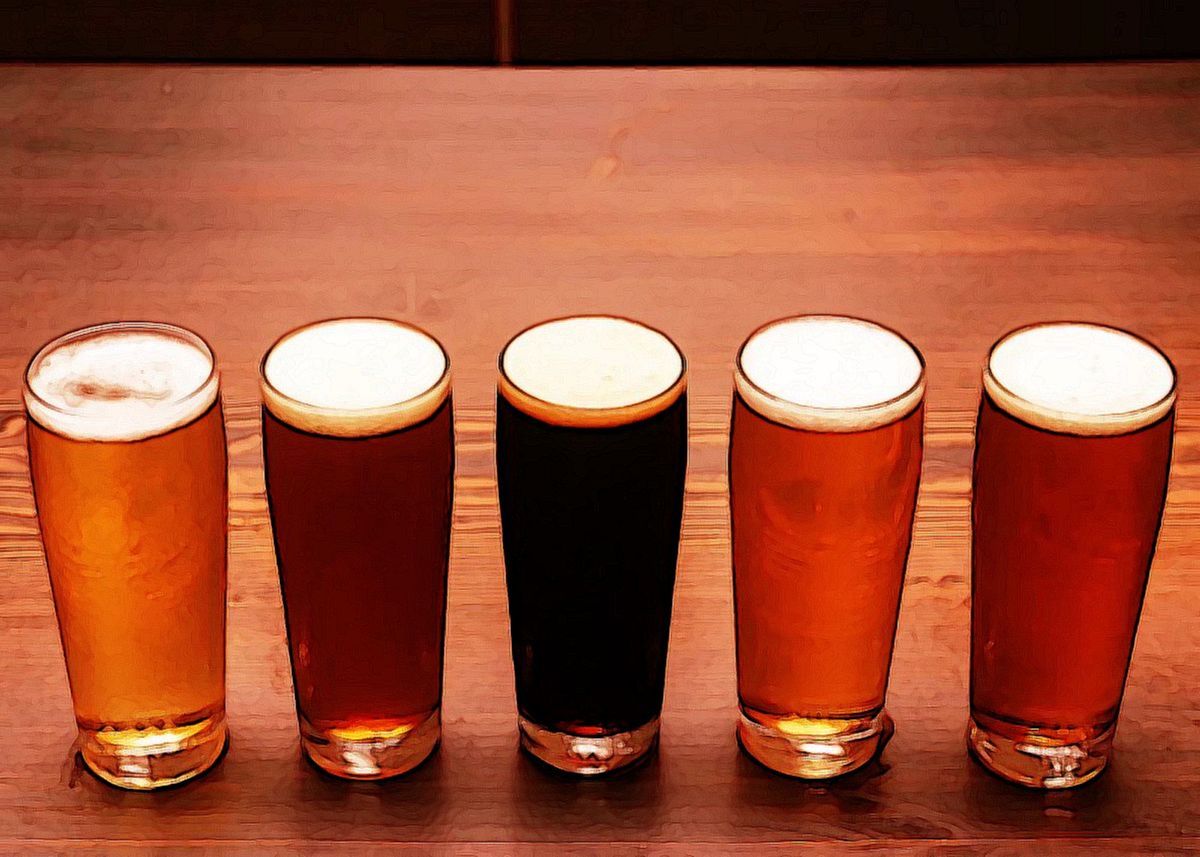 'Beer Selection 3 Painting' Poster by Martin Fredrickson | Displate