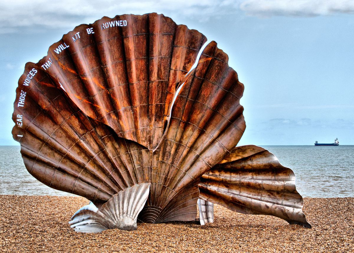 'Aldeburgh Scallop Shell' Poster, picture, metal print, paint by Chris ...