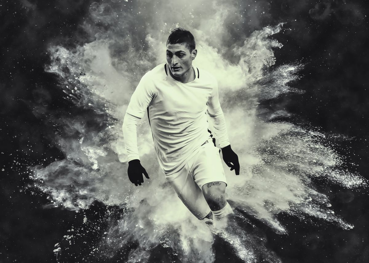 'Verratti' Poster, picture, metal print, paint by Visualz | Displate