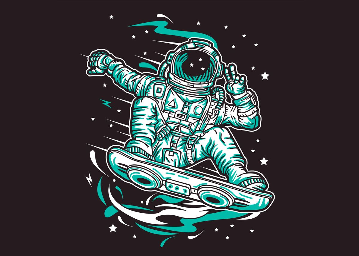 'Hovering Through Space' Poster by Snazzy | Displate