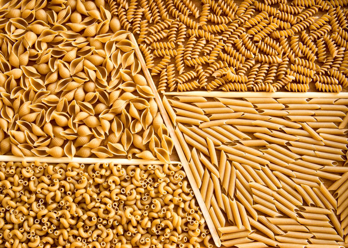 'Pasta assortment' Poster by Karen Foley | Displate