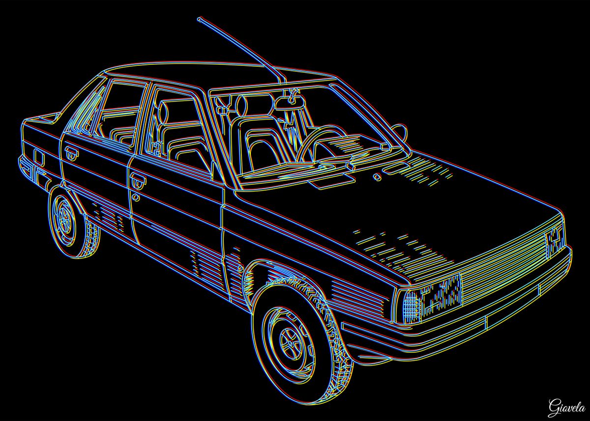 'Carro lineal' Poster, picture, metal print, paint by Gio Vela | Displate