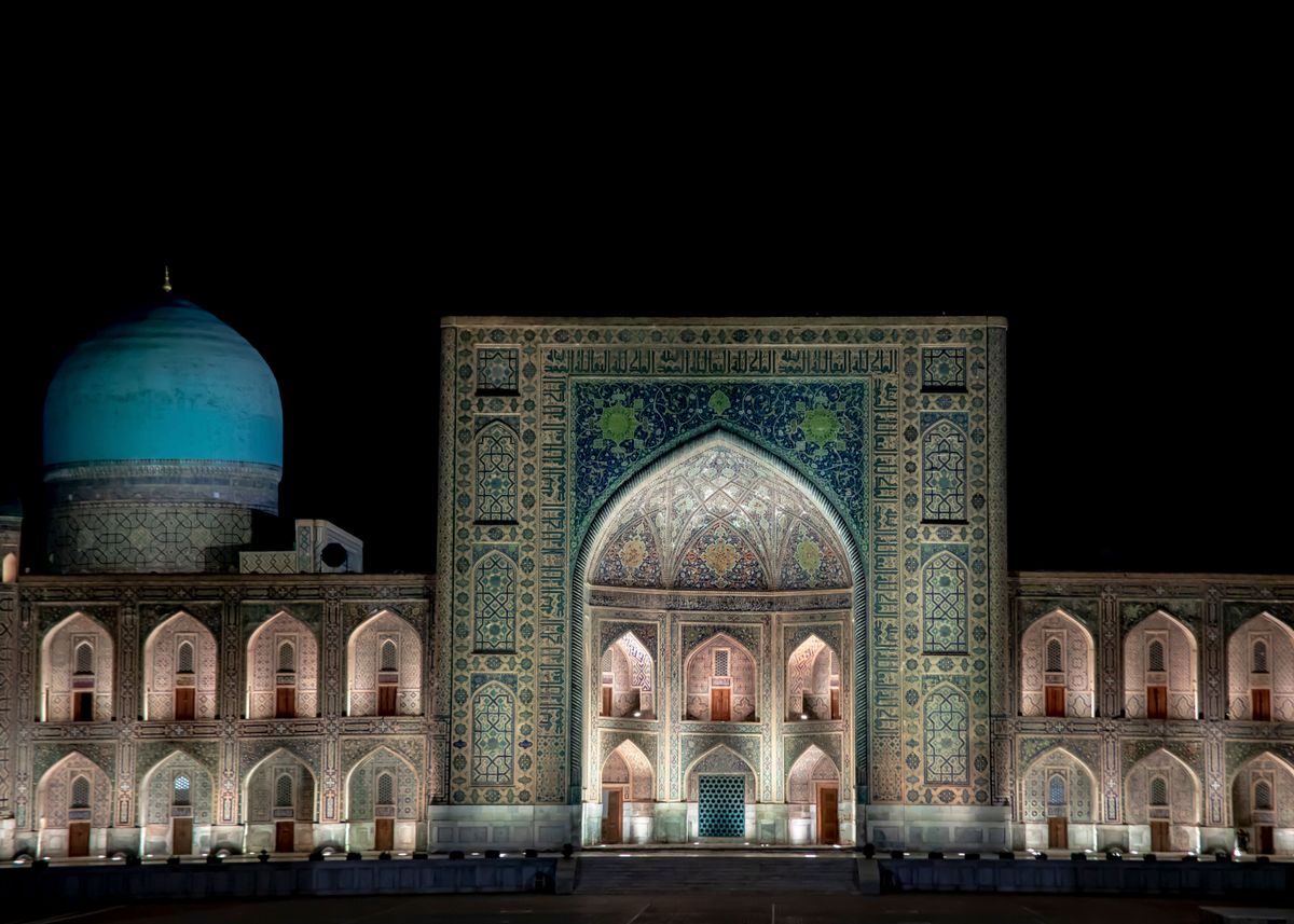 'Registan at night' Poster by Karen Foley | Displate