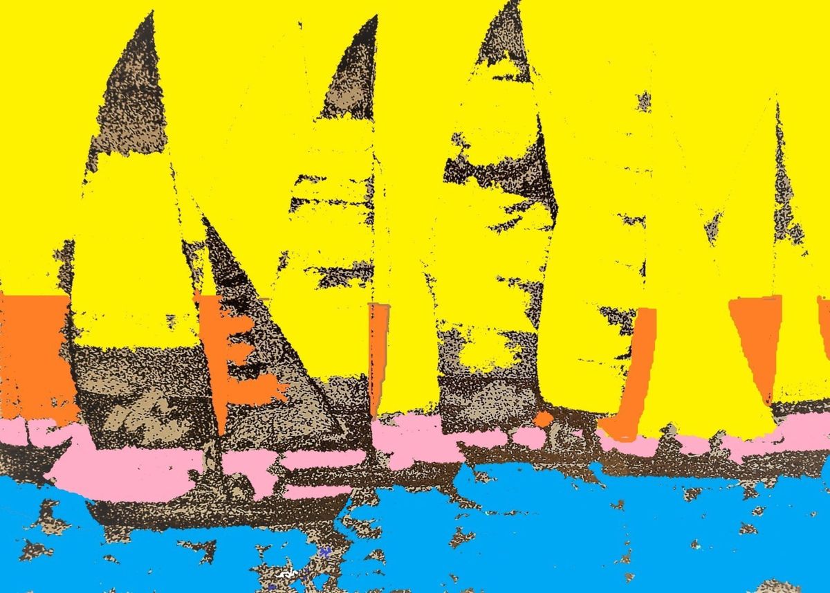 'Floaters' Poster, picture, metal print, paint by San Tander | Displate