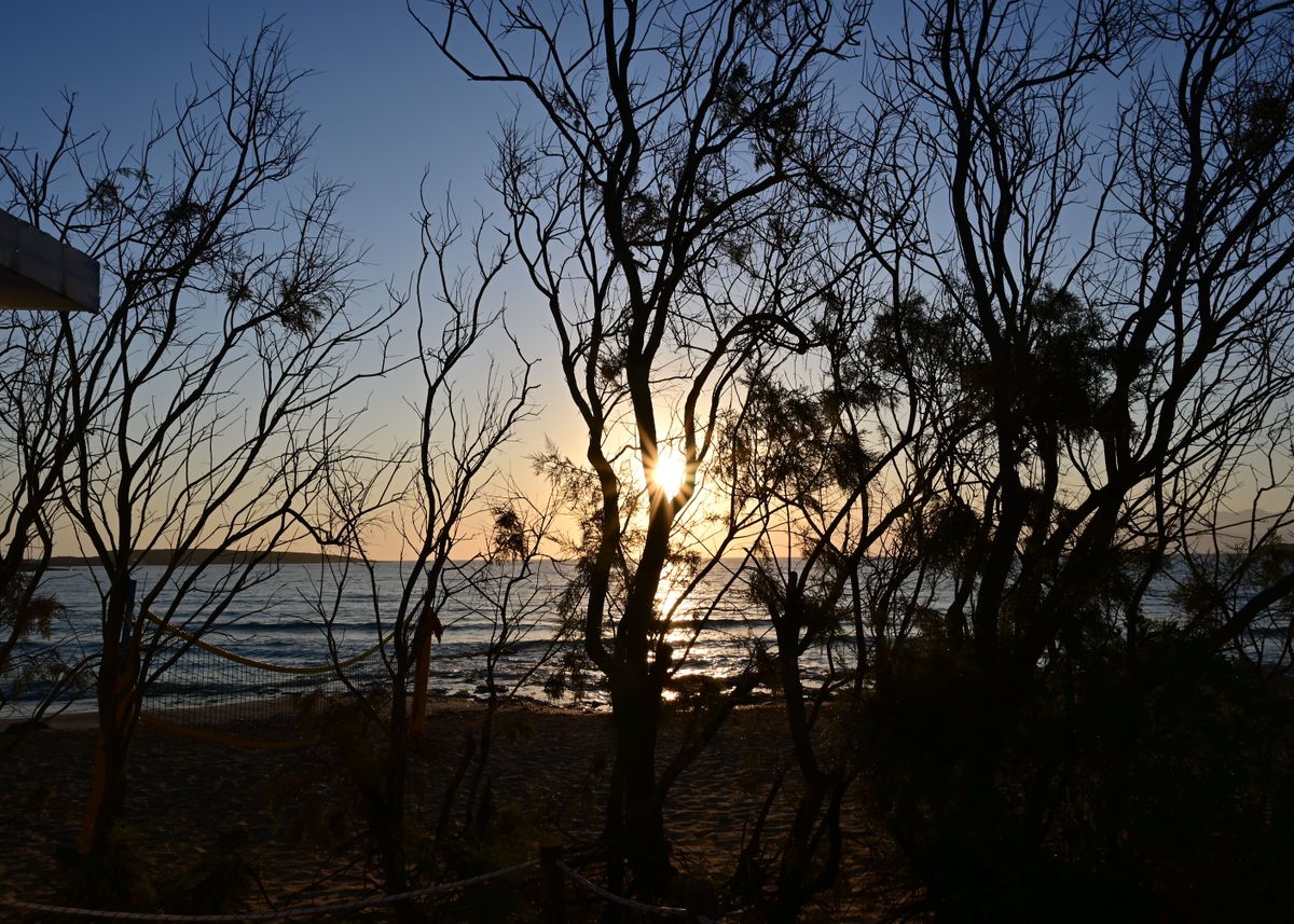 'Sunrise Beams Paros Greece' Poster by Lynne Bookey | Displate