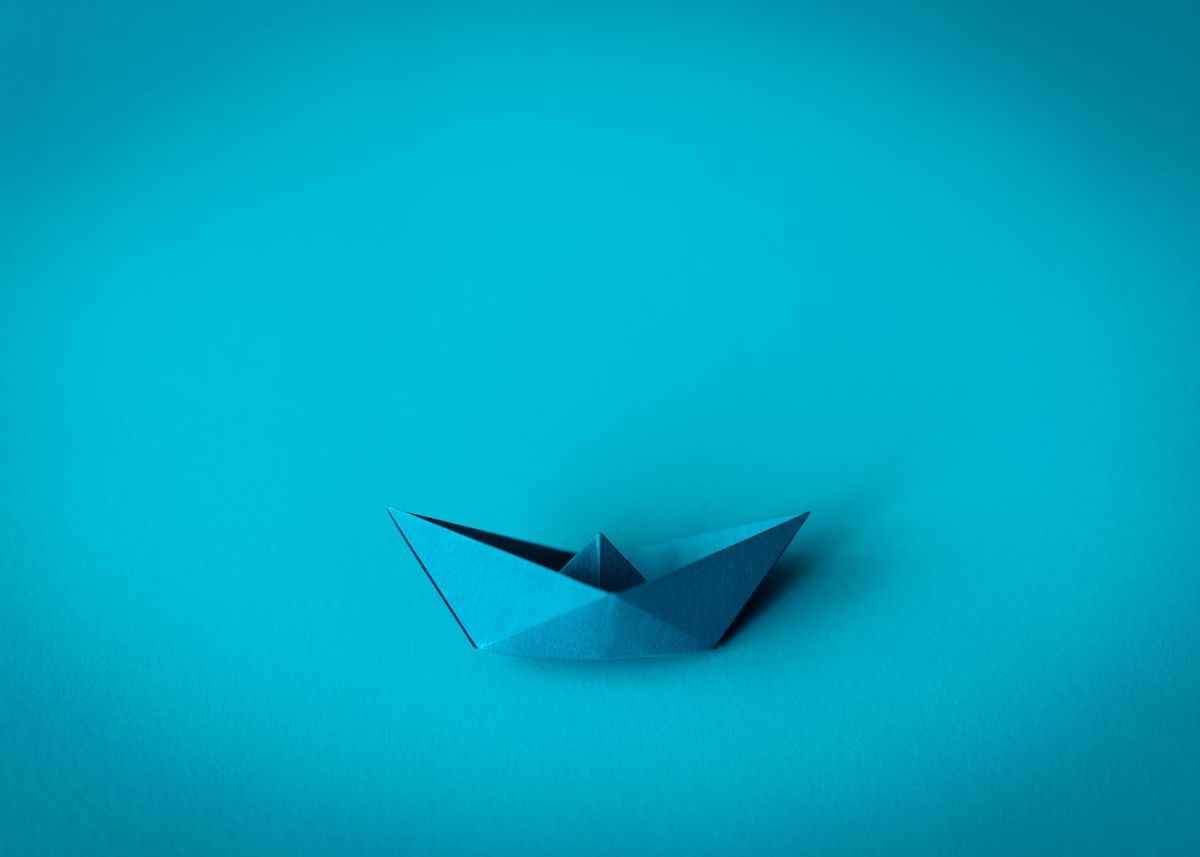 'paper boat' Poster, picture, metal print, paint by angyim | Displate