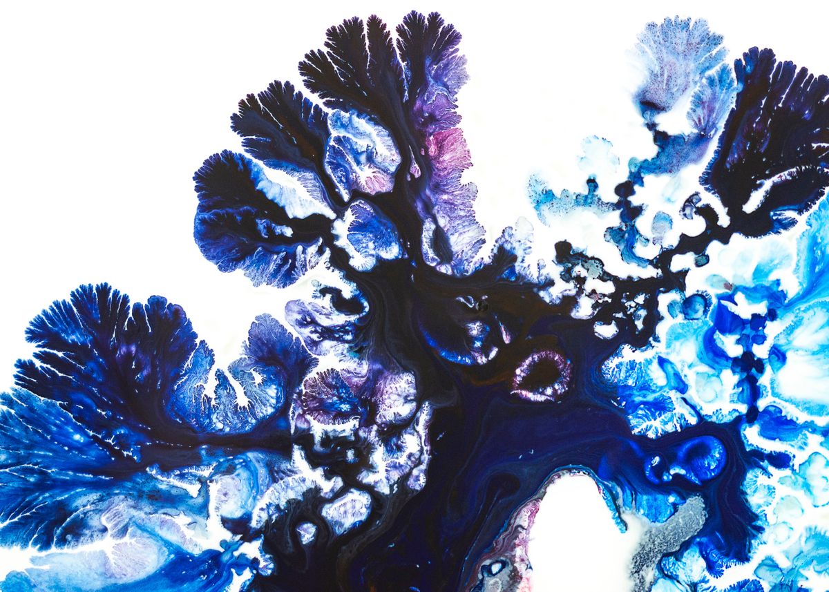 'Blue ink tree' Poster by MIKangas | Displate