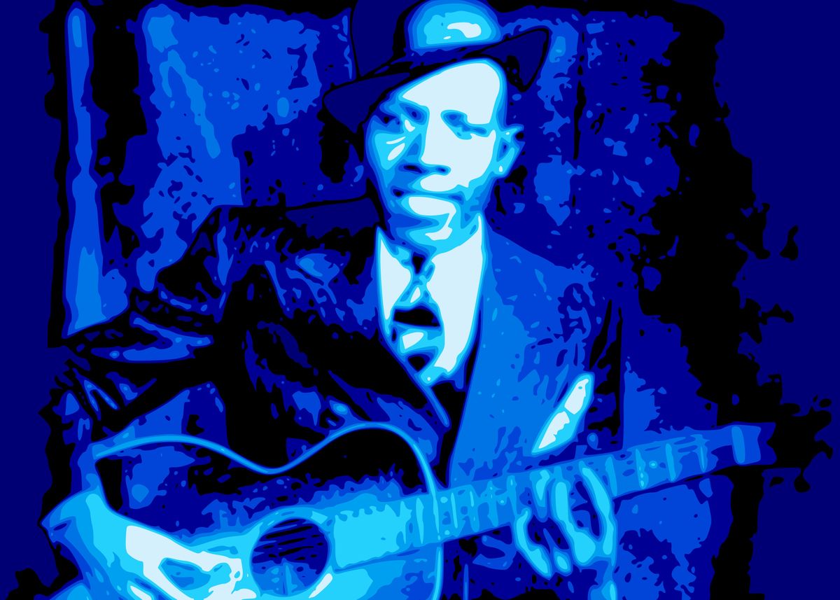 'Robert Johnson ' Poster, picture, metal print, paint by Josh B | Displate