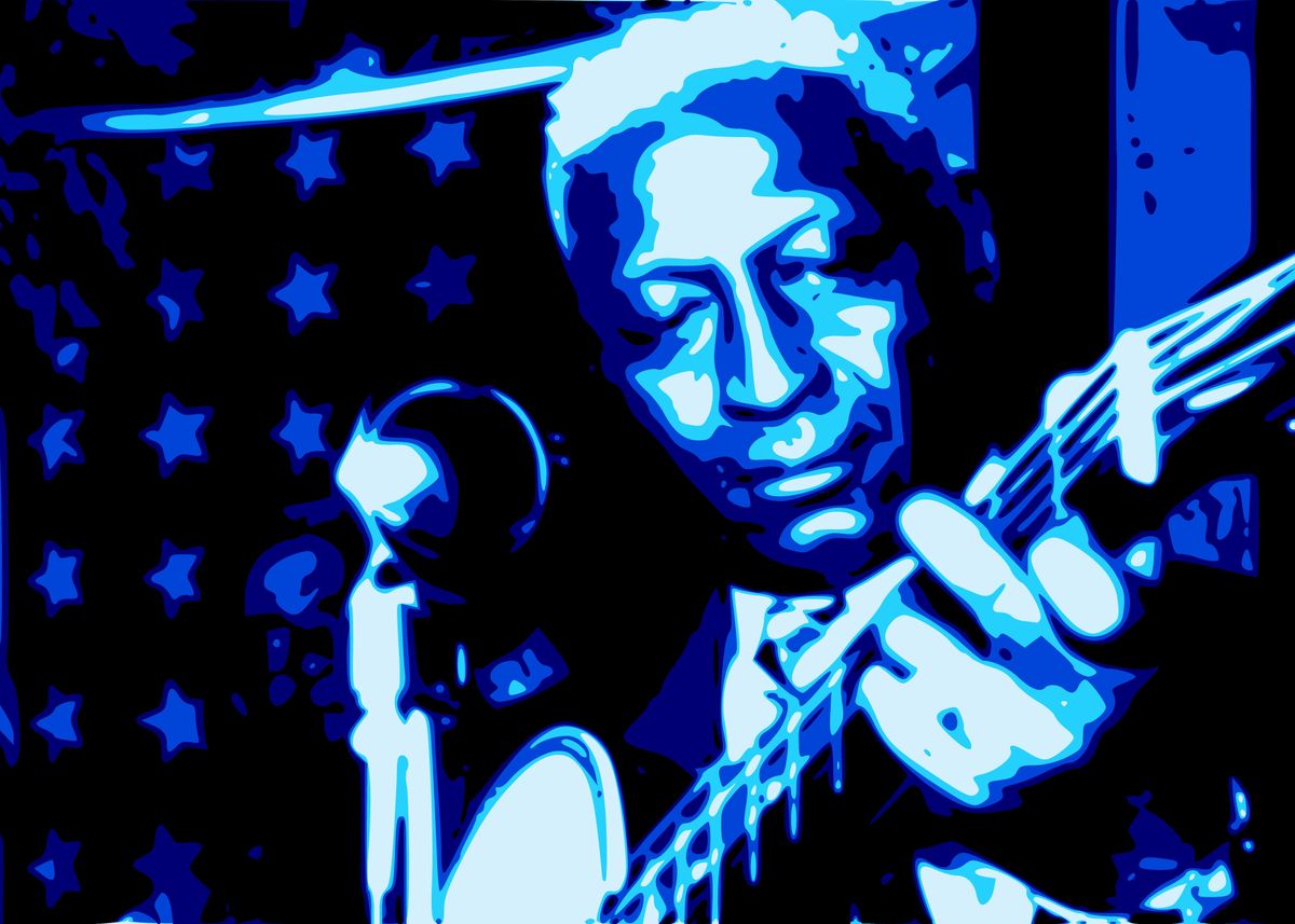 'Leadbelly' Poster, picture, metal print, paint by Josh B | Displate