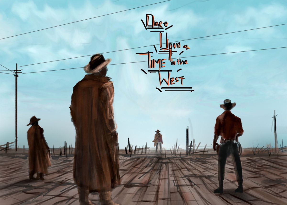 'Standoff in the west' Poster, picture, metal print, paint by sak57 ...